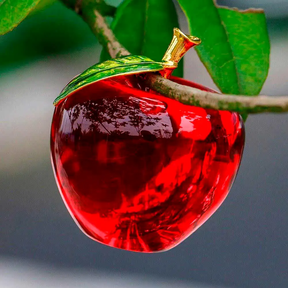 Mar rosu sticla cristal, obiect feng shui impotriva certurilor, amuleta ...