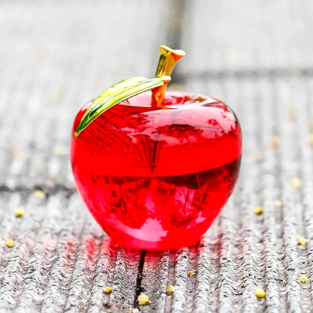 Mar rosu sticla cristal, obiect feng shui impotriva certurilor, amuleta ...