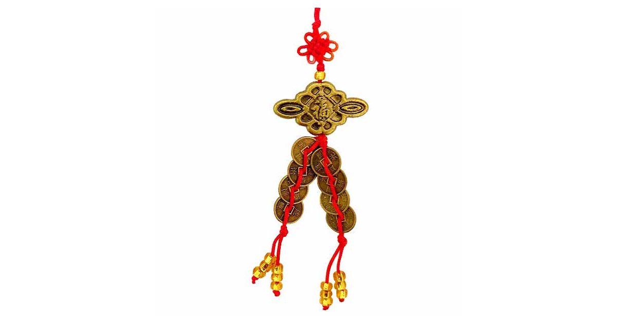 Nod mistic protectia casei si familiei, amulete feng shui cu monede ...